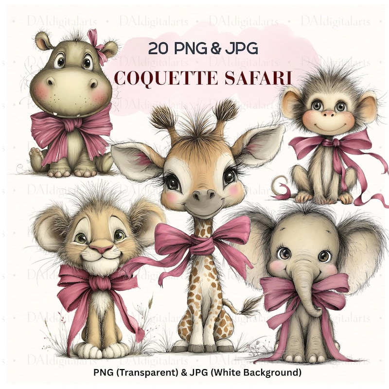 Animals Bow Clipart - Etsy