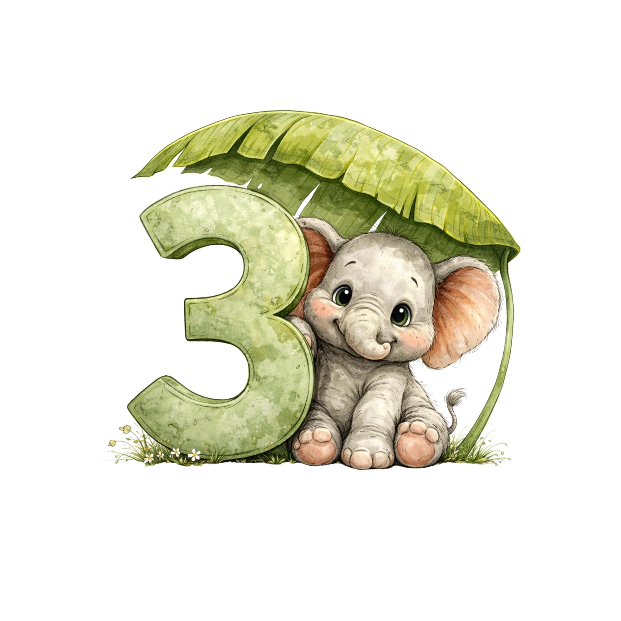 Safari Numbers Clipart PNG, Jungle Animals Numbers 0-9, Cute Baby ...