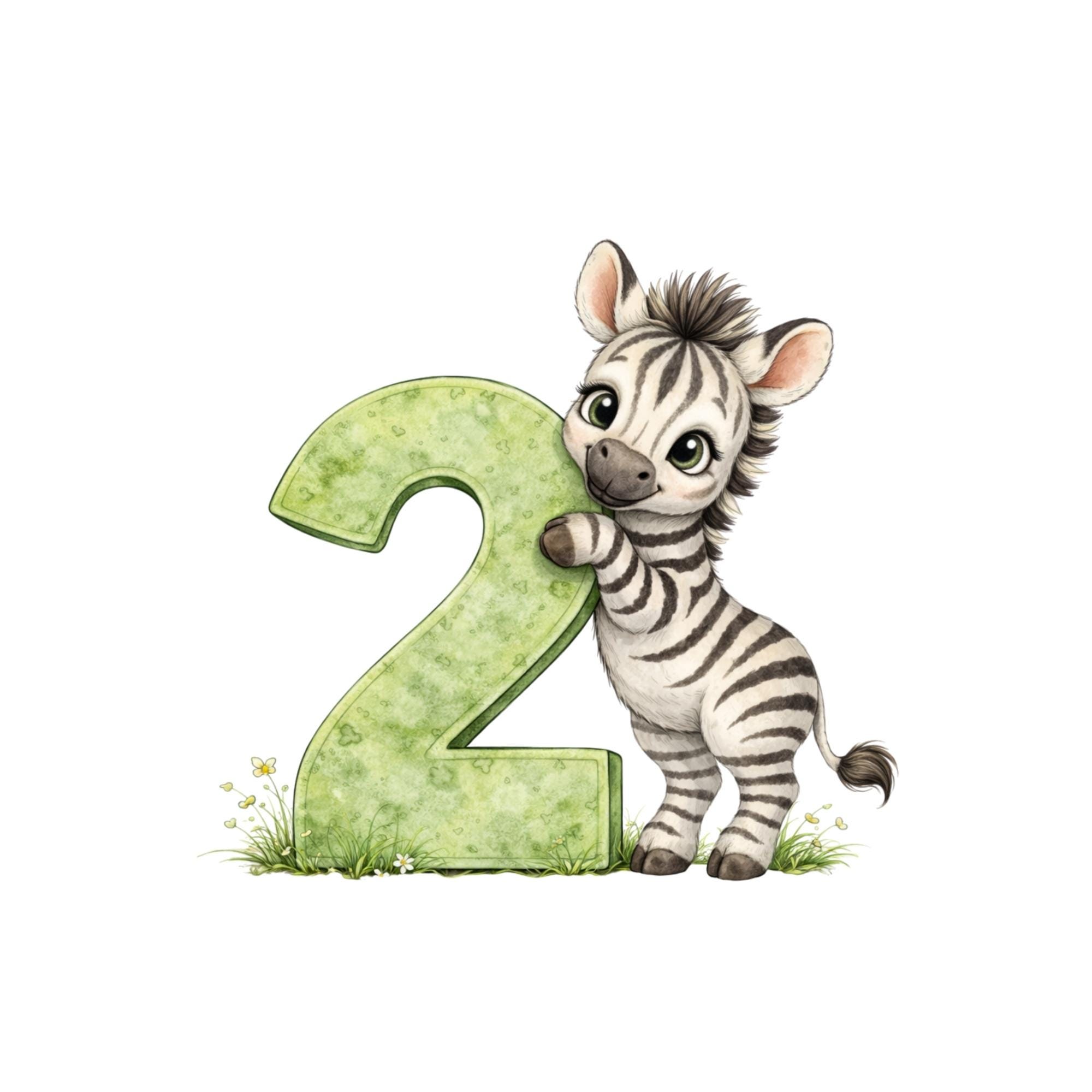 Safari Numbers Clipart PNG, Jungle Animals Numbers 0-9, Cute Baby ...