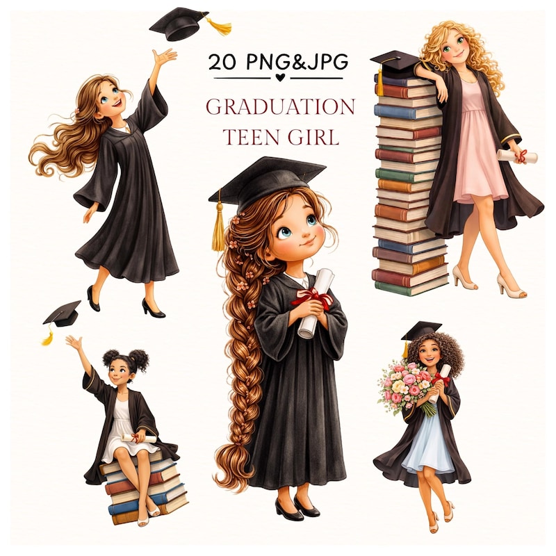 Teen Girl Clipart Png - Etsy