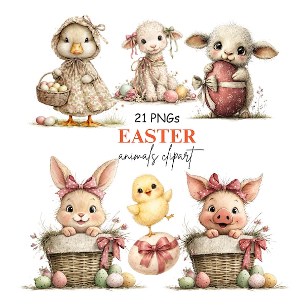 Kawaii Easter Animals - Etsy UK