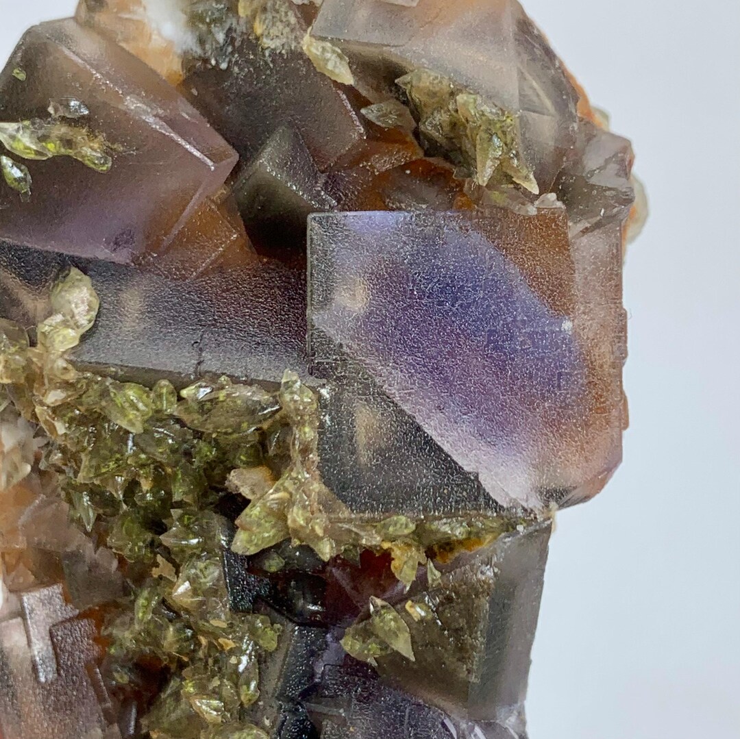 47 Gram Natural Perfect Cubic Fluorite With Calcite Specimen From ...