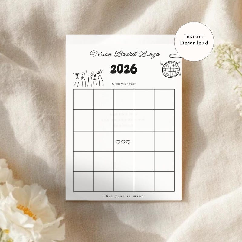 Cute Vision Board Bingo - Etsy