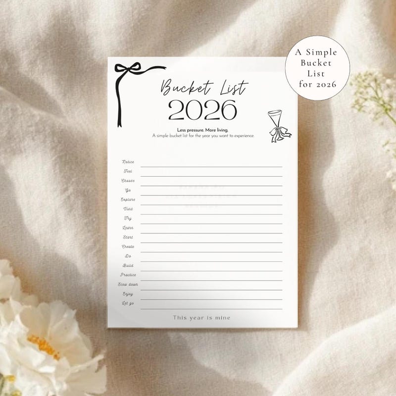2026 Bucket List Calendars - Etsy
