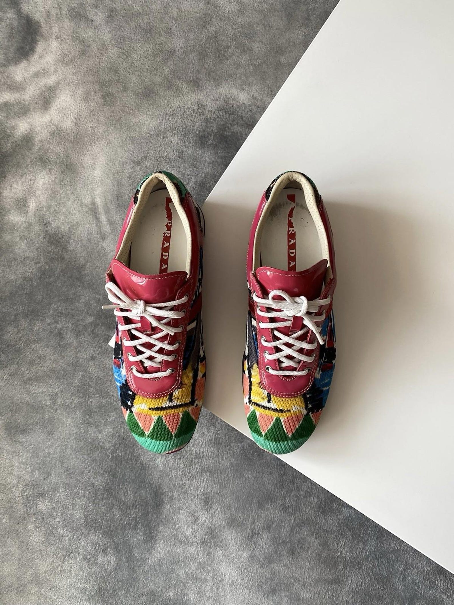 2000ʼs Prada Sport Painted Color Textile Women Sneaker Vintage US8 - Etsy