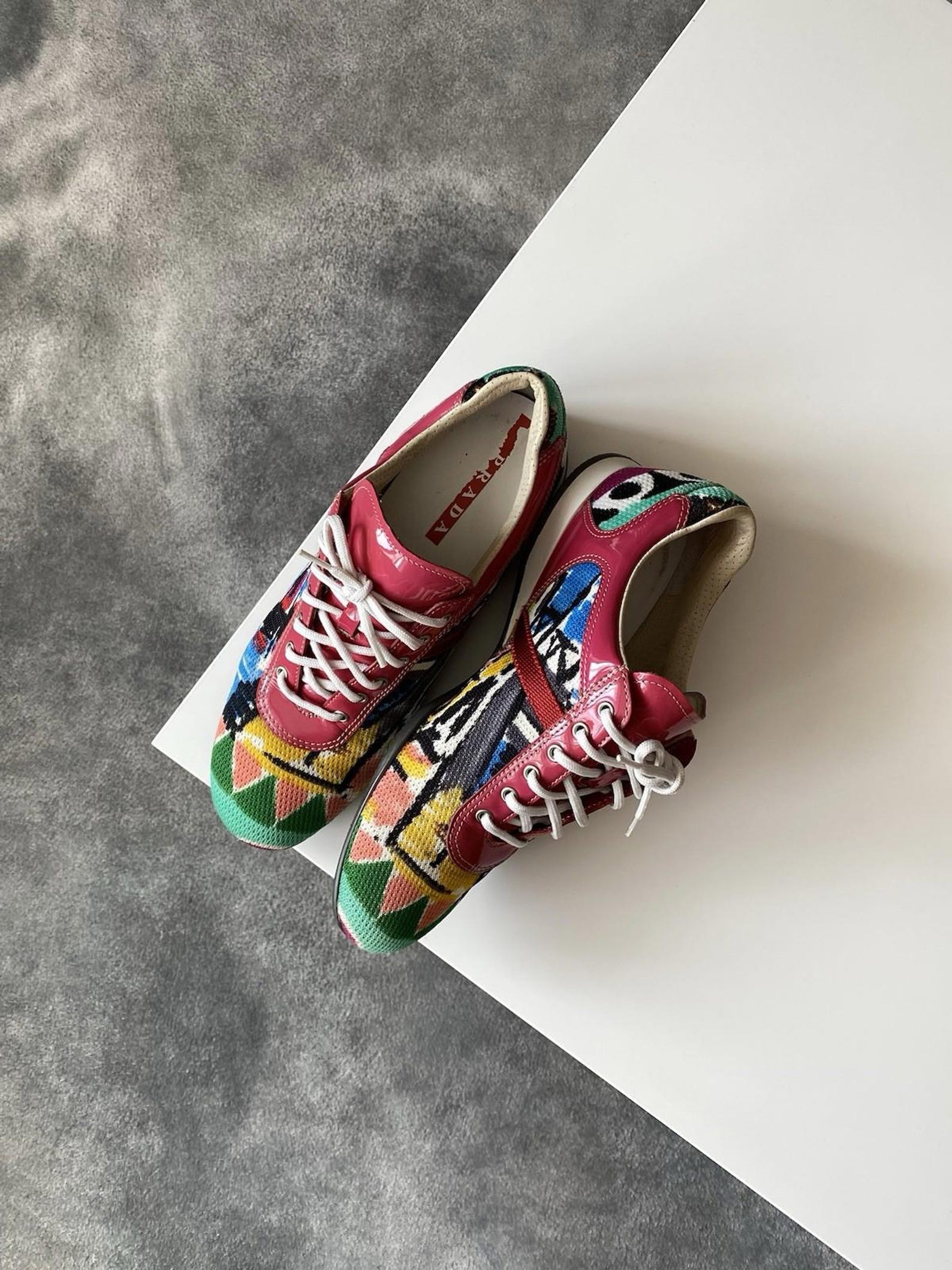 2000ʼs Prada Sport Painted Color Textile Women Sneaker Vintage US8 - Etsy
