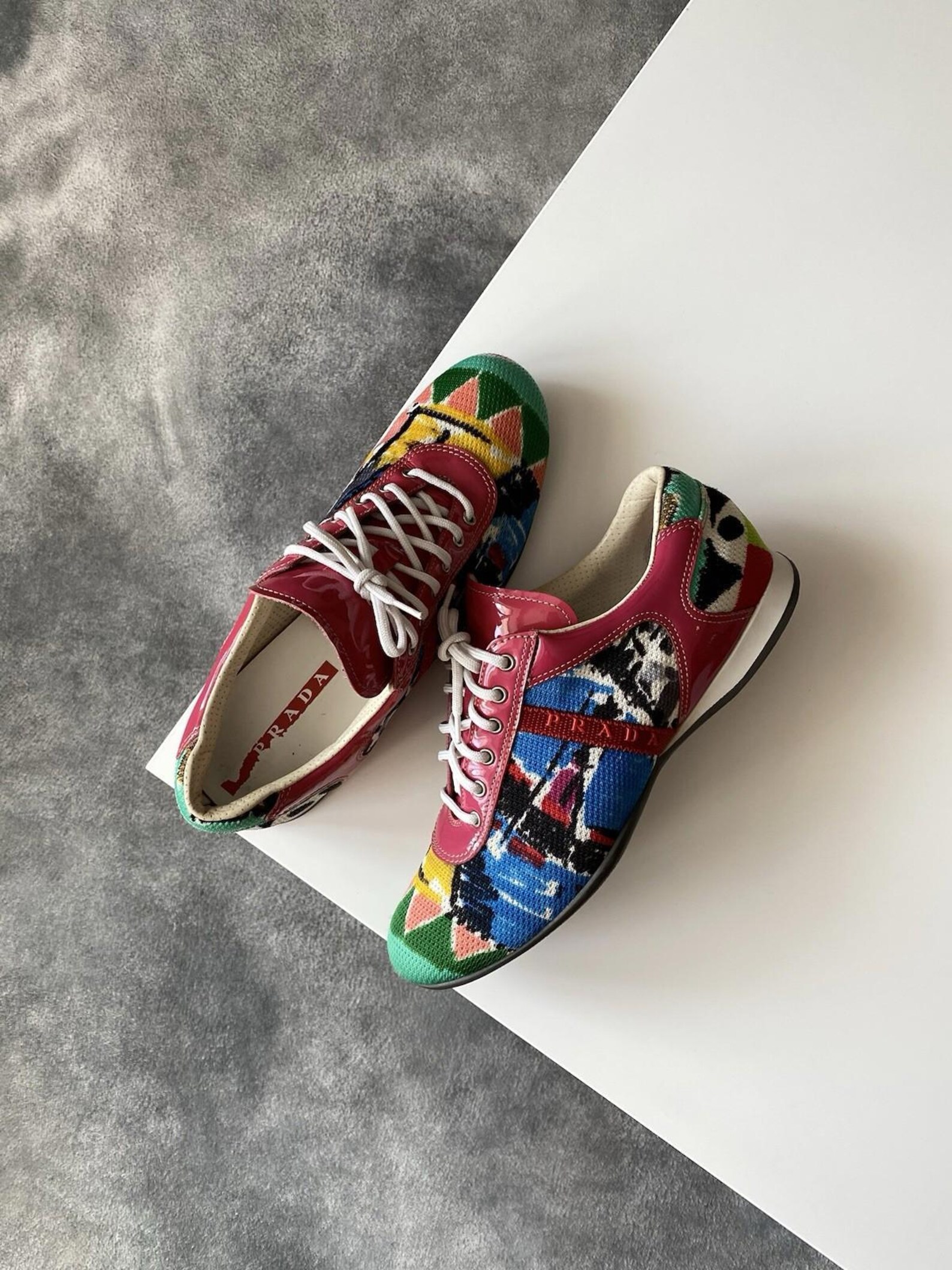 2000ʼs Prada Sport Painted Color Textile Women Sneaker Vintage US8 - Etsy