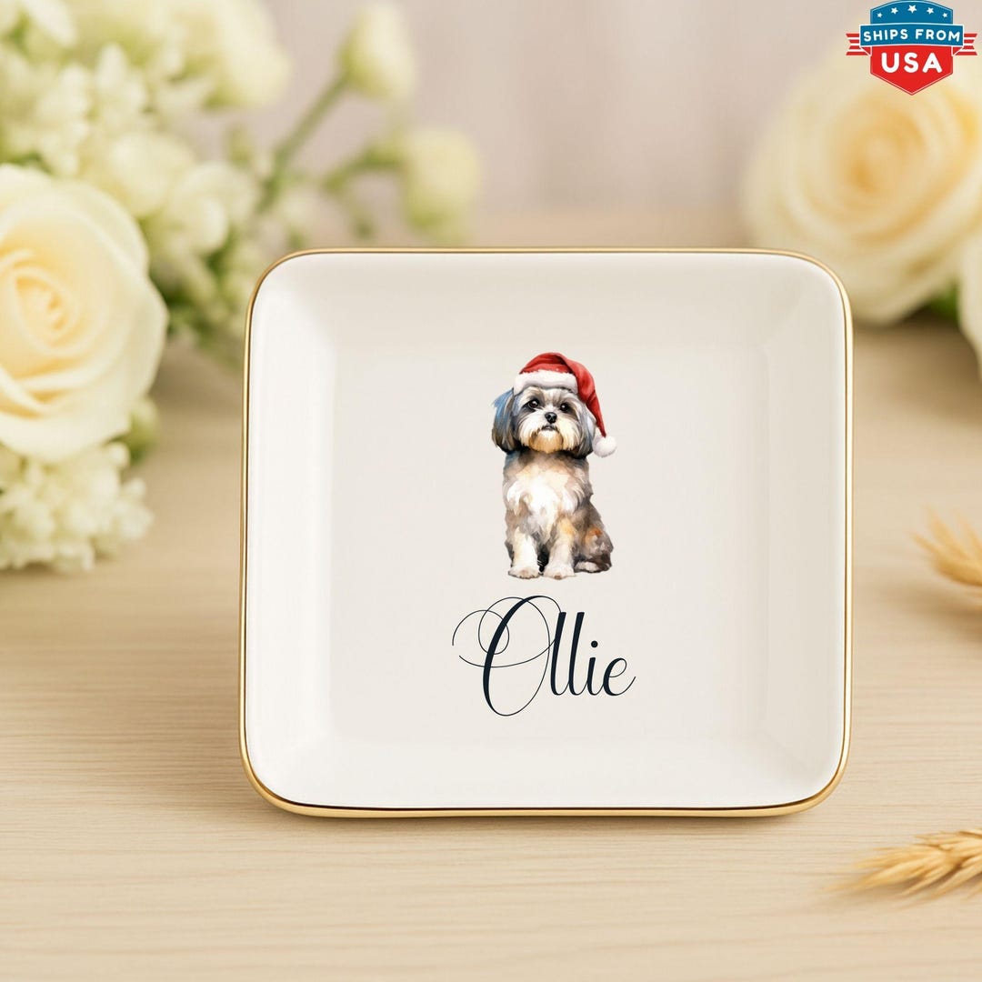 Personalized Dog Trinket Dish for Dog Owner,christmas Dog Owner Gift ...