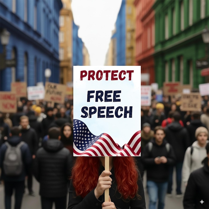 Protect Free Speech Protest Sign, Protest Poster - Etsy