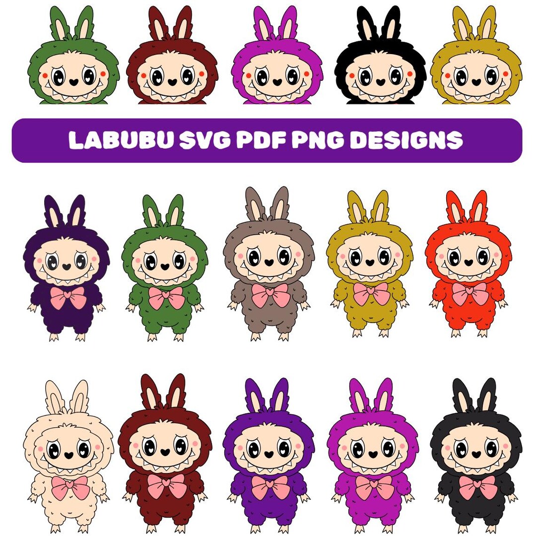 Labubu Designs SVG Bundle, Labubu Clipart, Labubu PNG, Cute Labubu ...