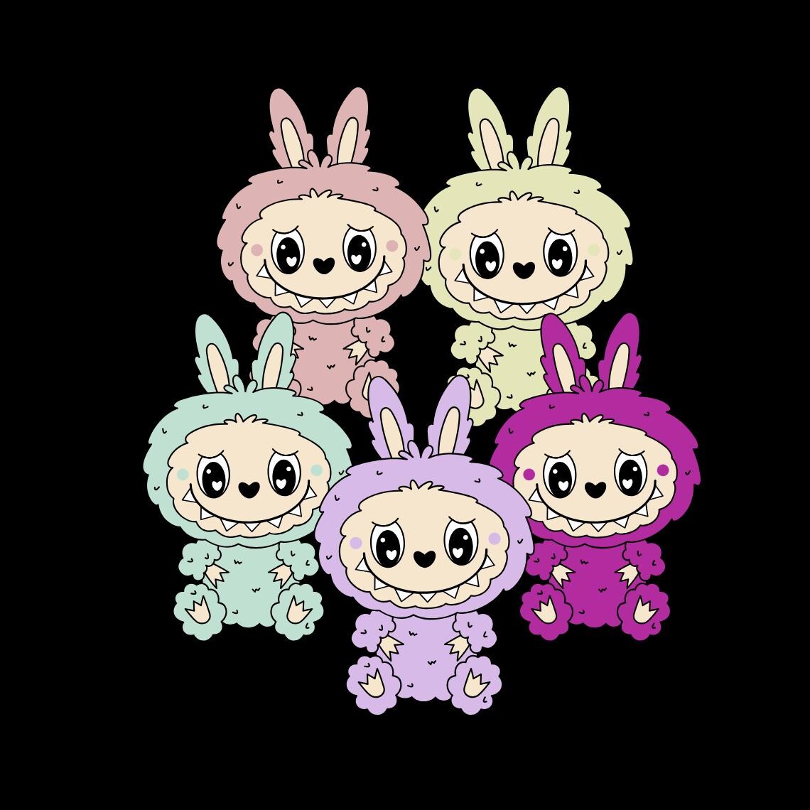 Labubu Coloring Page –printable Page, Cute Labubu Coloring Page ...