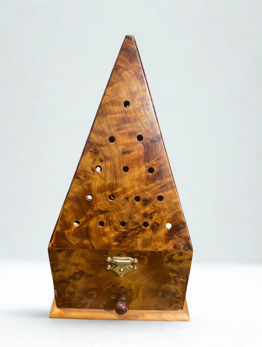 Handmade Thuya Wood Incense Holder – Moroccan Aromatic Burner, Triangle ...