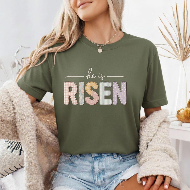 He is Risen Christian Easter Shirt, Faith-based Easter Tee, Religious ...