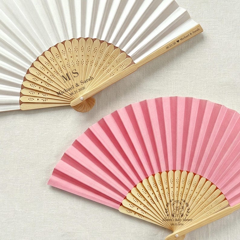 Personalized Wedding Fans Bulk, Custom Hand Fans for Guests, Graduation ...