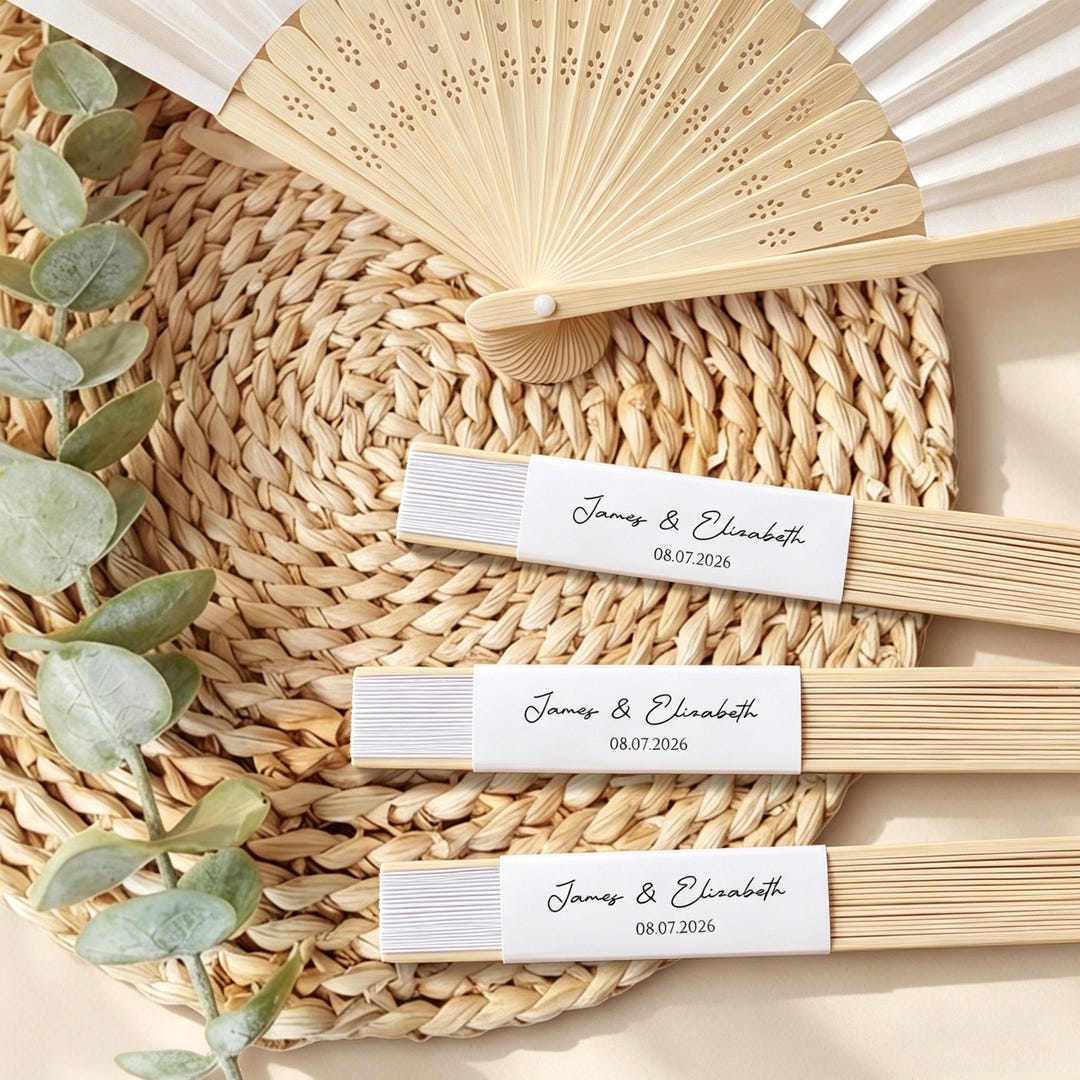 Personalized Wedding Fans Bulk, Custom Paper Folding Hand Fans for ...