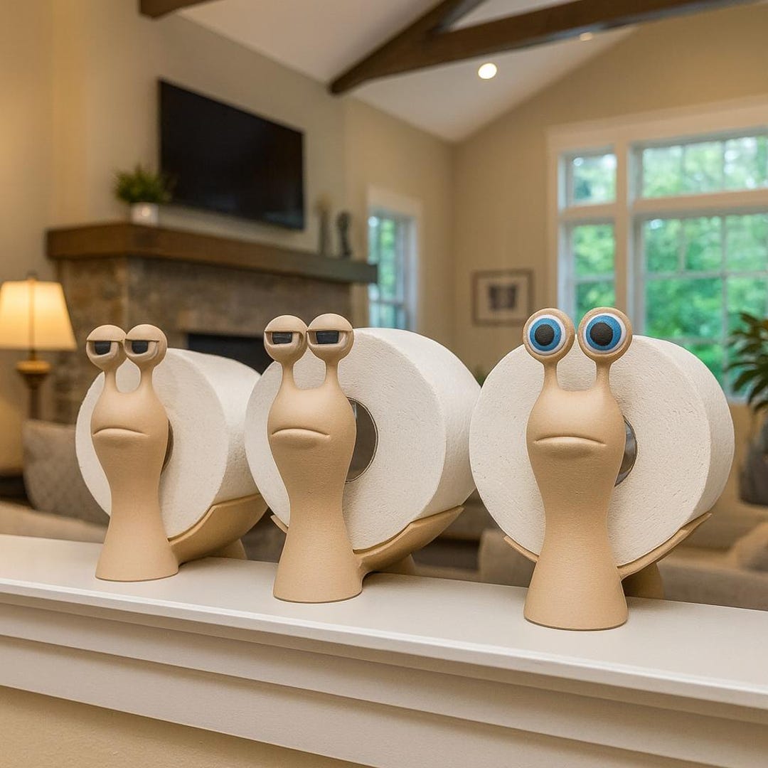 3D Printed Snails Toilet Paper Holder: Quirky Bathroom Decor - Etsy