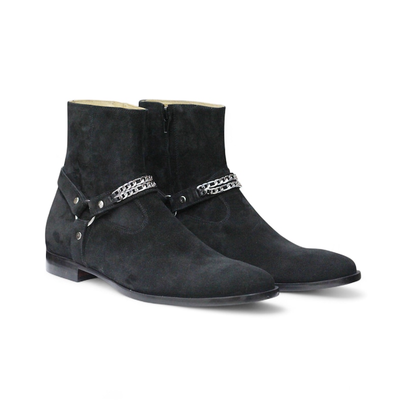 Suede Motorcycle Boots - Etsy