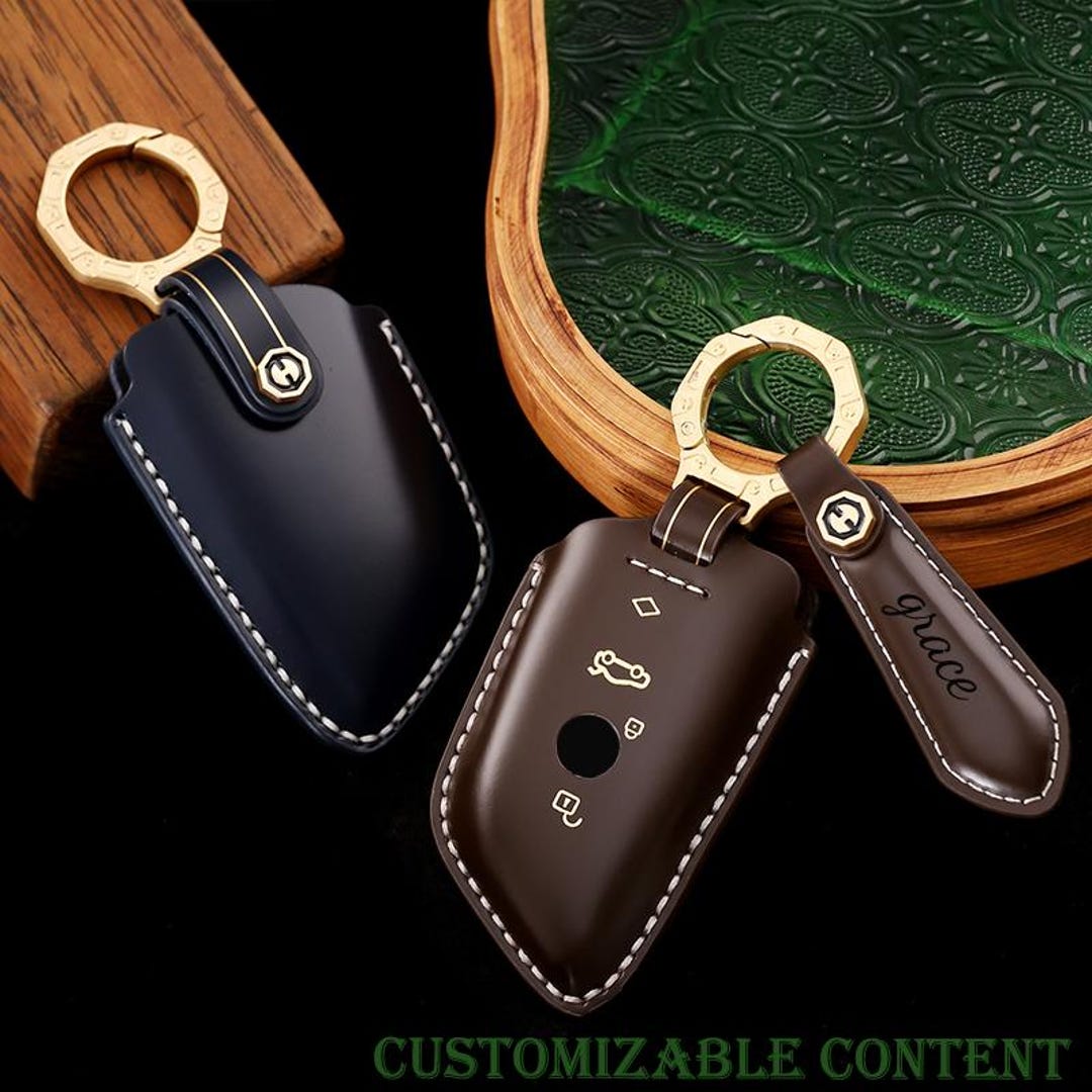 Bespoke Handmade Cowhide Key Fob Case for BMW 2-7 Series X1-X6 M3-M5 ...