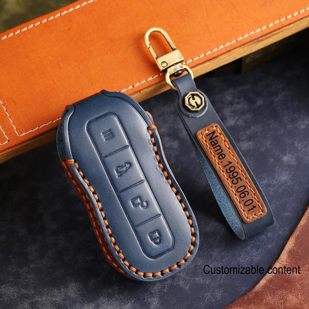 Personalized Handsewn High Quality Cowhide Leather Car Key Fob Cover ...