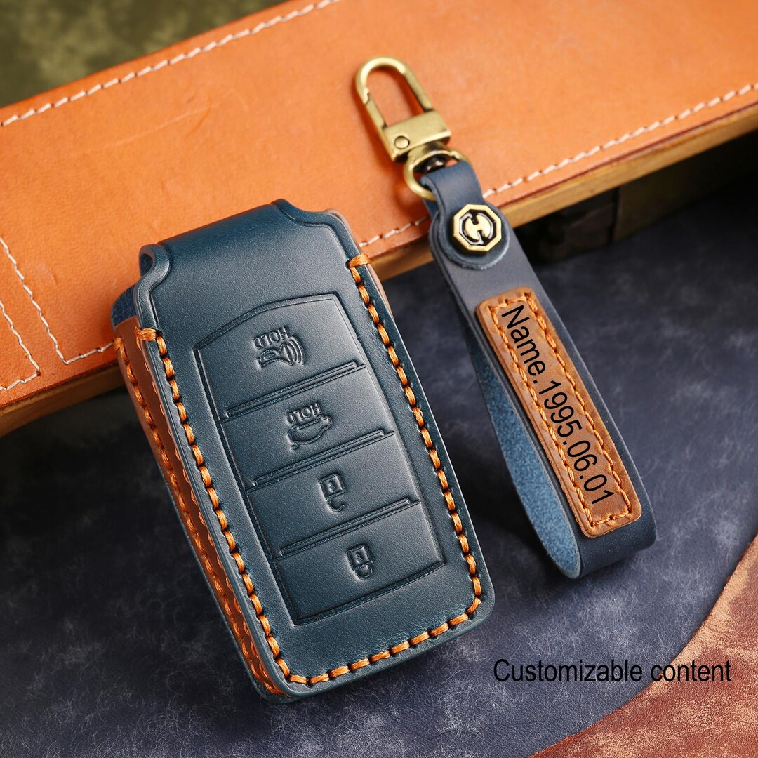 Personalized Handtailor High Quality Cowhide Leather Car Key Fob Cover ...