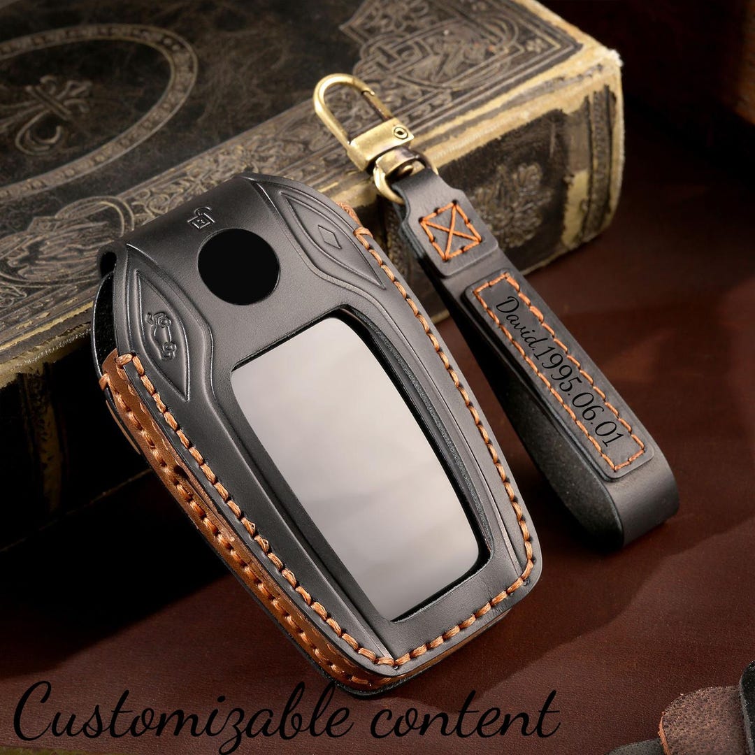 Custom Handmade Leather Key Fob Cover for BMW 5 6 7 Series G01 G11 G12 ...