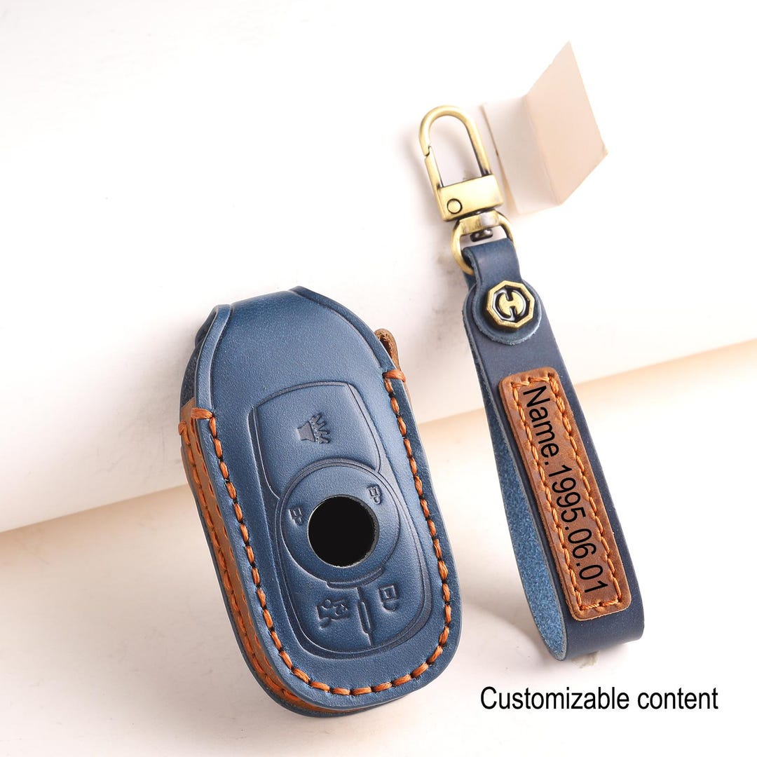 Handmade Personalized Leather Buick Key Fob Cover Car Key Protector ...