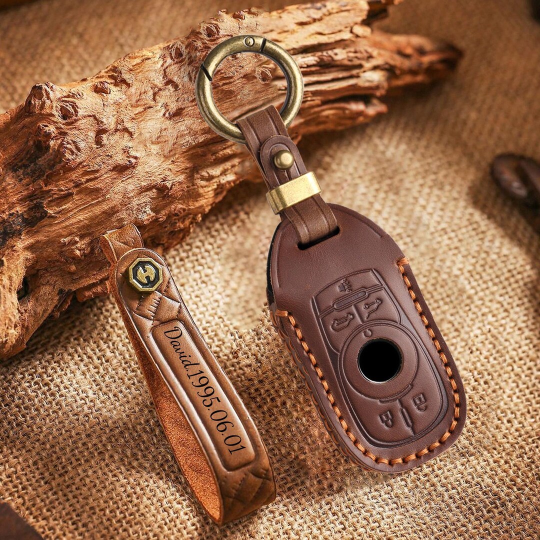 Personalized Leather Retro Car Key Cover for Buick GL8 Verano Enclave ...