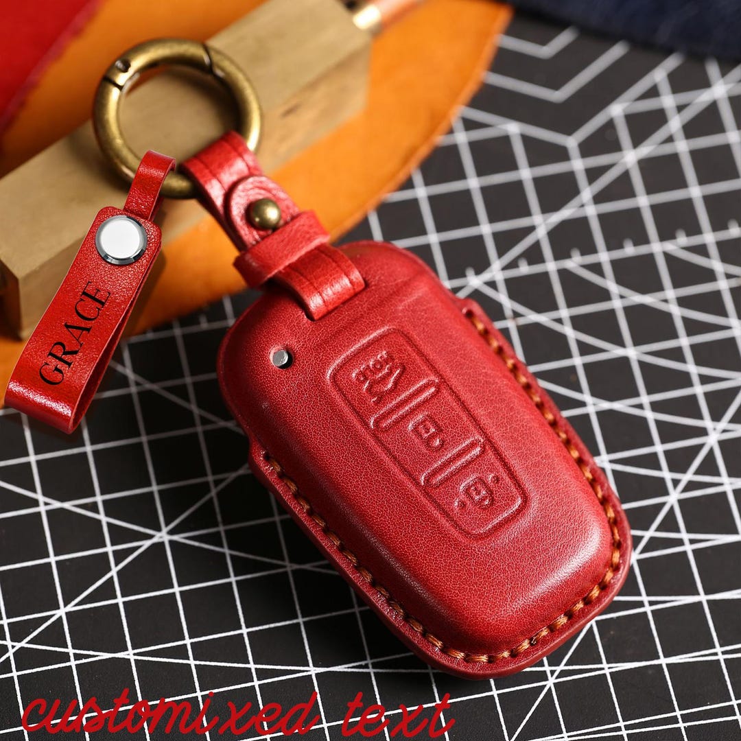 Personalized Handsewn KIA EV6 Key Fob Cover 2022-2025 | Leather Key ...