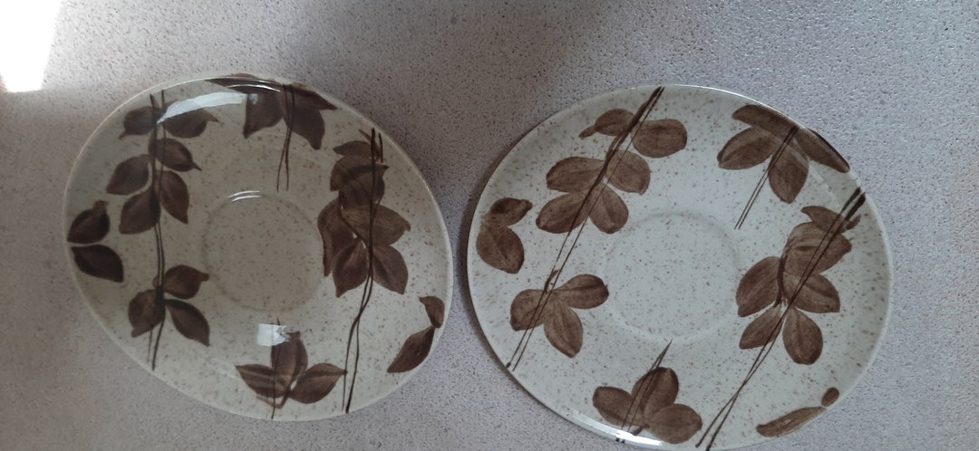 Vintage 1950's Red Wing Pottery Saucers lot of 2 tampico Pattern Rare ...