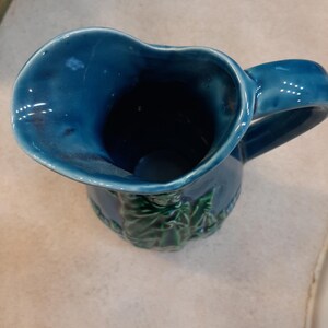 Vintage Rare Blue Green Statue of Liberty Pitcher Japan 5 5/8" Tall ...