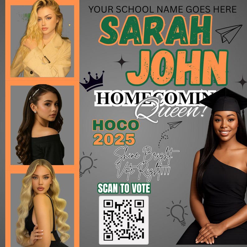 Homecoming Queen Flyer Template: Editable Canva Design - Etsy