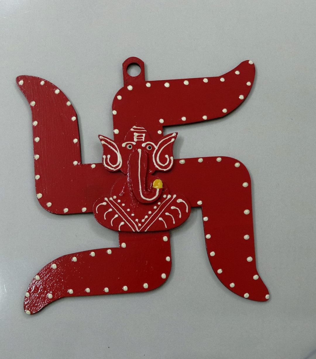 Handmade Wooden Swastik Wall Hanging With Lord Ganesha Design ...