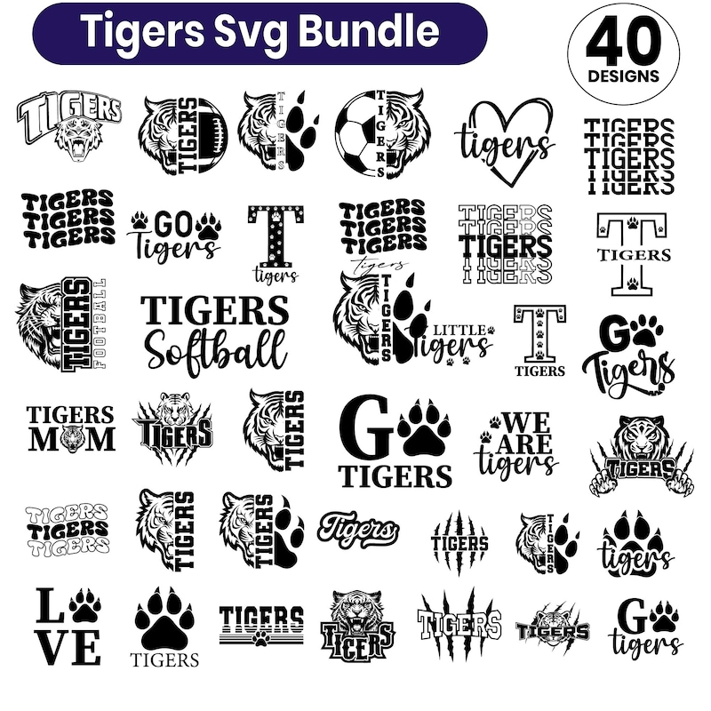 Tiger Svg - Etsy