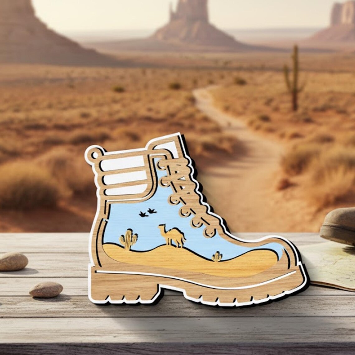 Hiking Boot Ornament, Hiking Boot Svg, Hiking Lover Decor, Camping ...