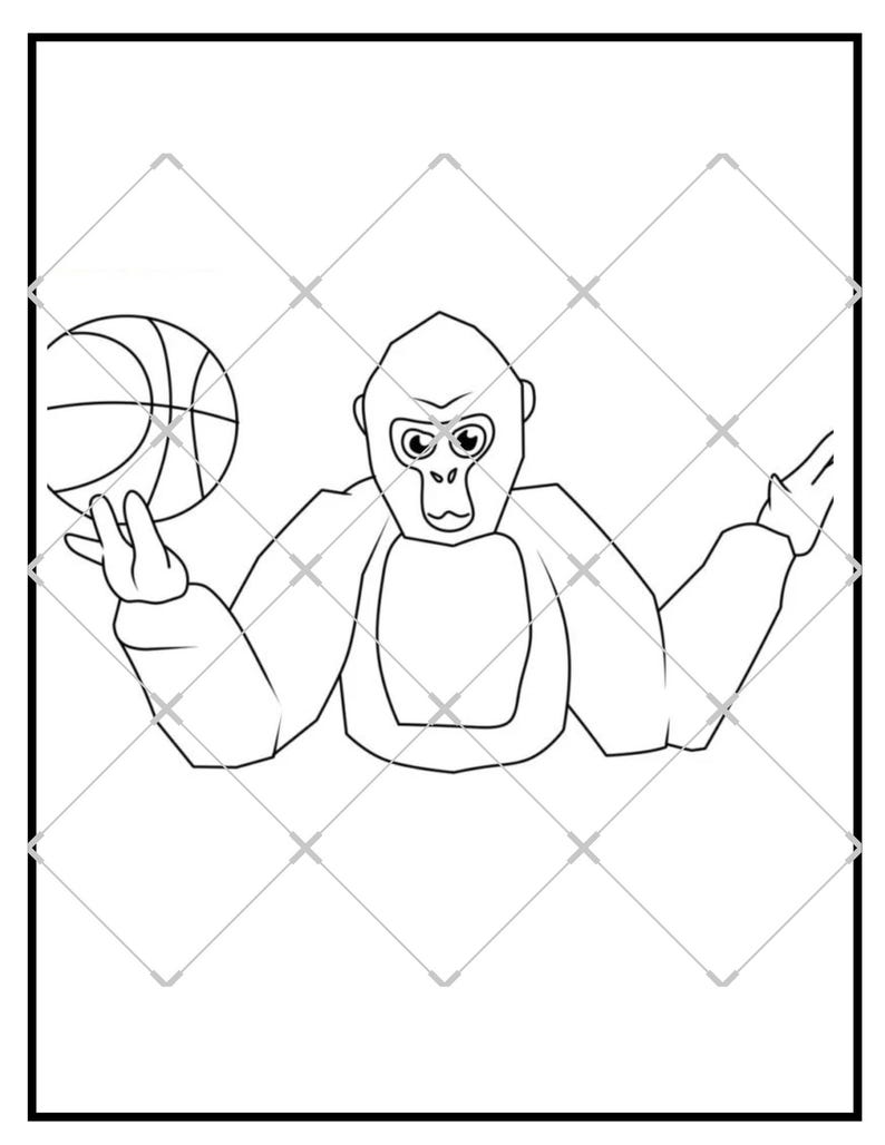 Digital Gorilla Tag Coloring, 11 Pages Included - Etsy