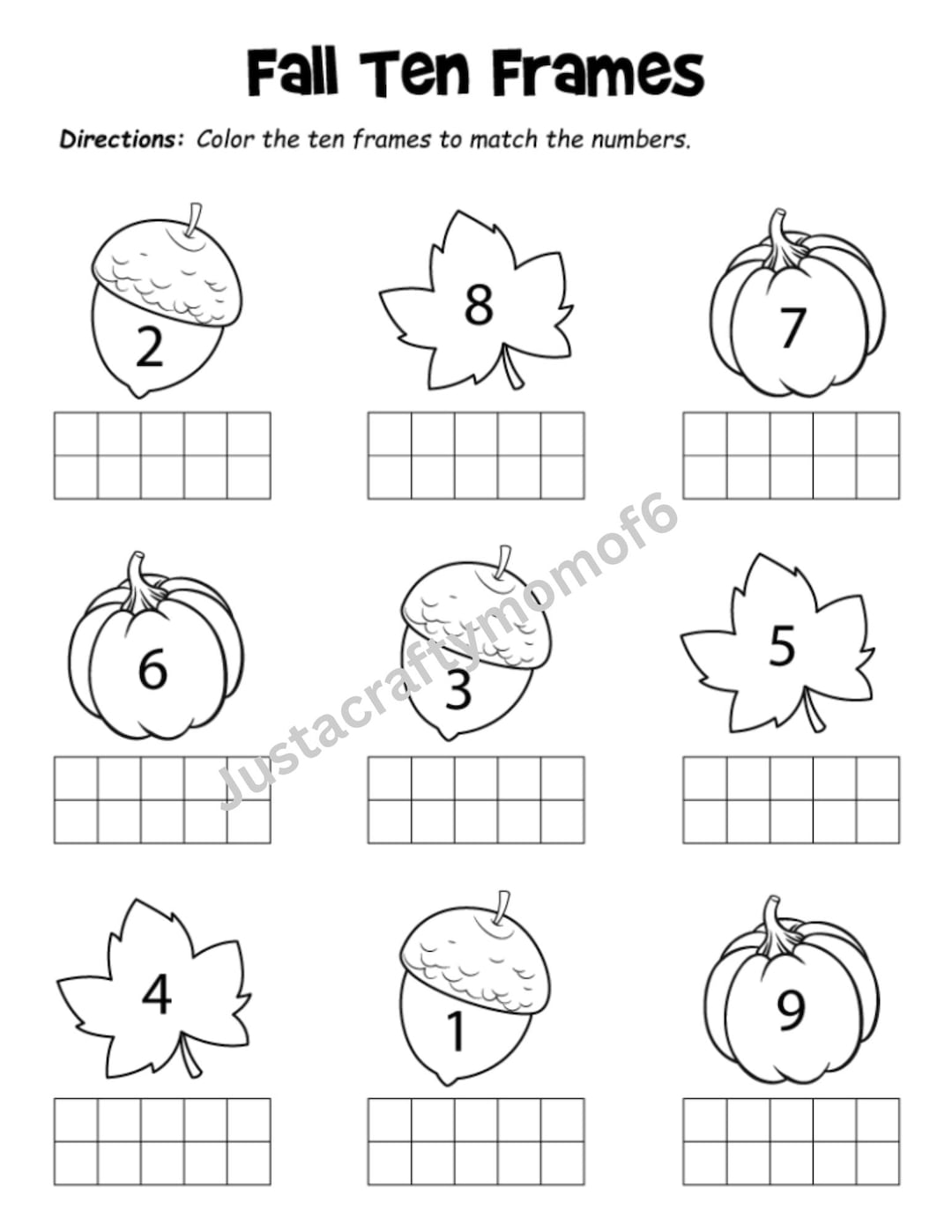 Fall Activity Worksheets for Kids | 5-page Printable Bundle | Autumn ...