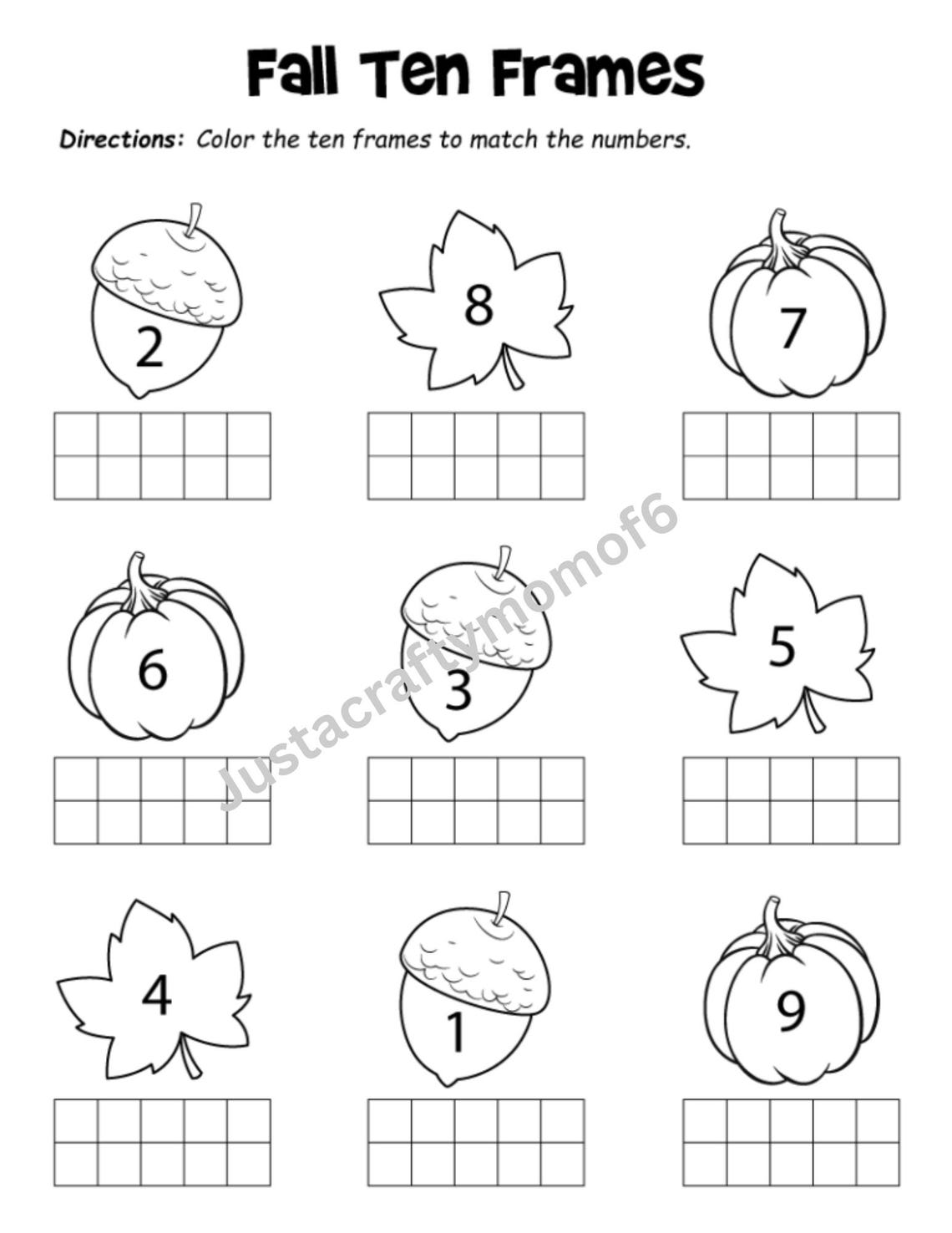 Fall Activity Worksheets for Kids | 5-page Printable Bundle | Autumn ...