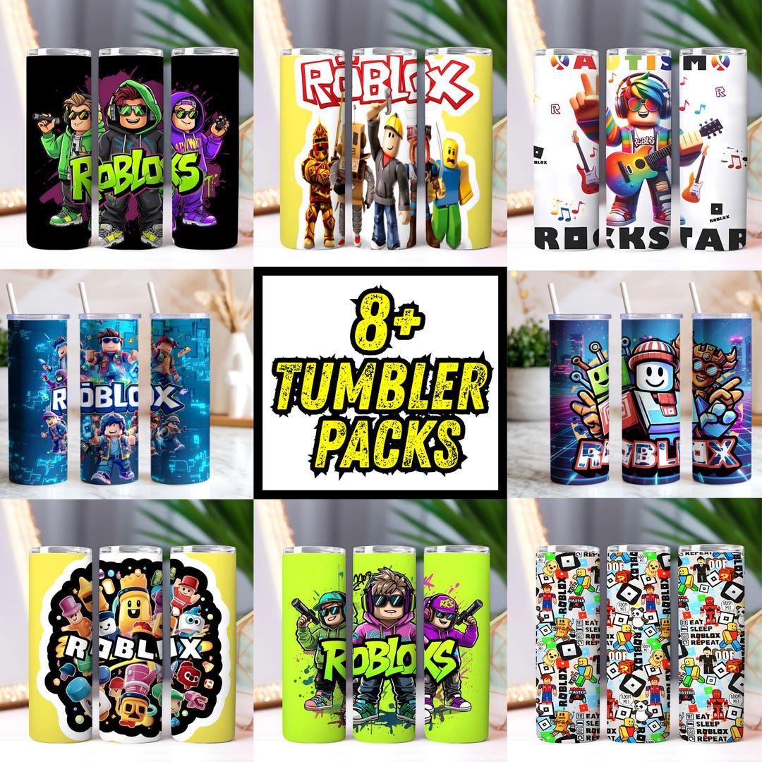 Roblox Tumbler Wraps | 20oz Sublimation Design | Digital Download (PNG ...