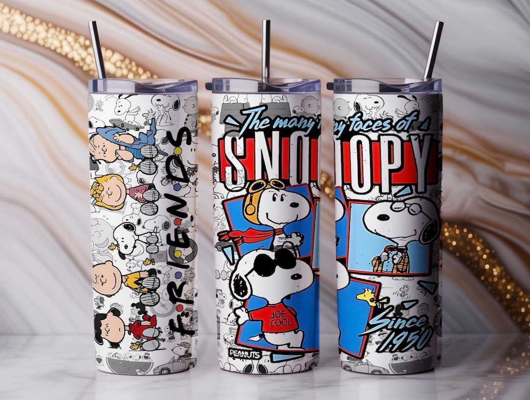 Pink Snoopy & Friends Tumbler Wrap – Pastel Cartoon Sublimation (PNG ...