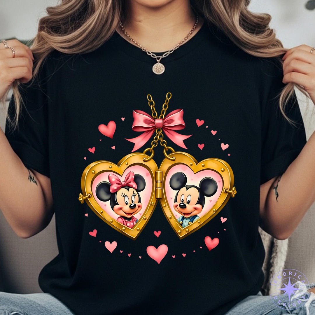 Cartoon Mouse Couple Love PNG, Valentine Heart Locket PNG, Cute Cartoon ...