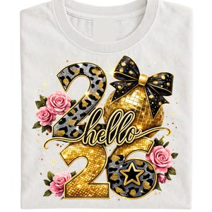 Hello 26 Birthday PNG, Leopard Print, Glitter Sequin Design (digital ...