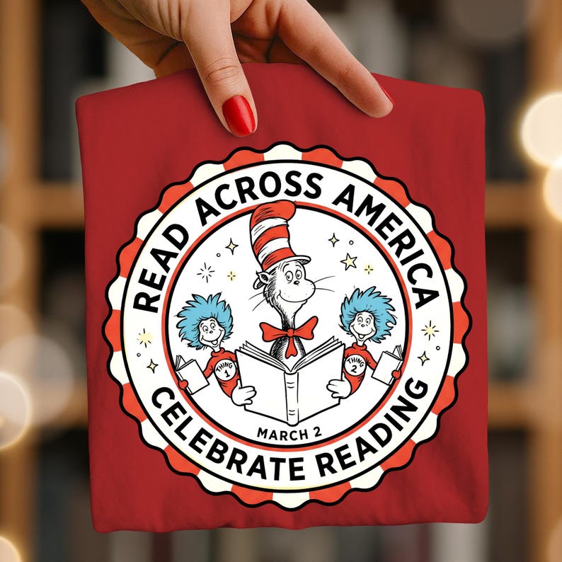 Read Across America Png, Celebrate Reading Png, March 2 Png, Cat in the ...