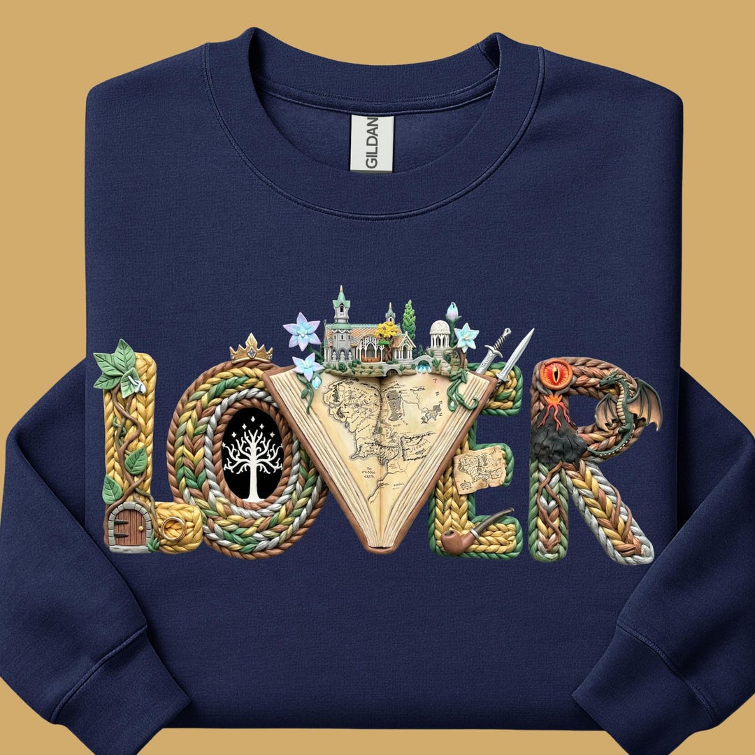 Fantasy Book Lover PNG, Lotr Inspired, Middle-earth Map Letters, One ...