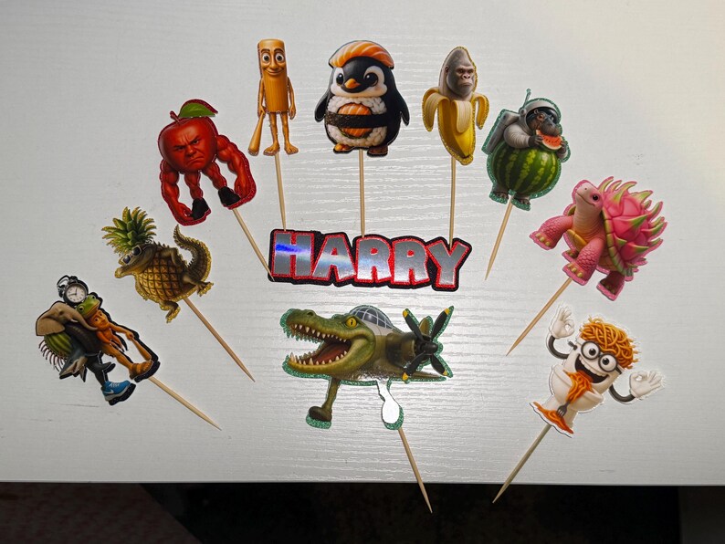 Italian Brainrot Cake Toppers - Etsy