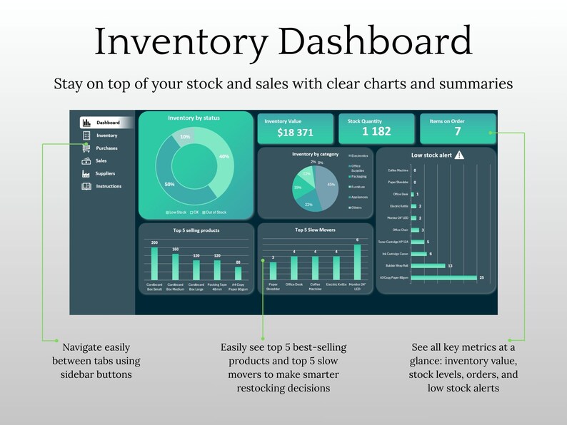 Inventory Tracker Excel Template, Small Business Inventory Management ...