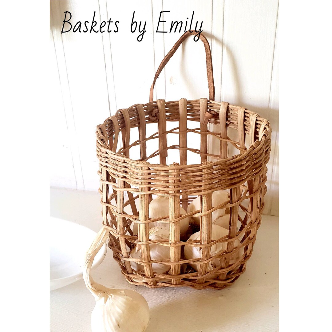 Handwoven Garlic Storage Basket Handmade Rattan Garlic Basket - Etsy