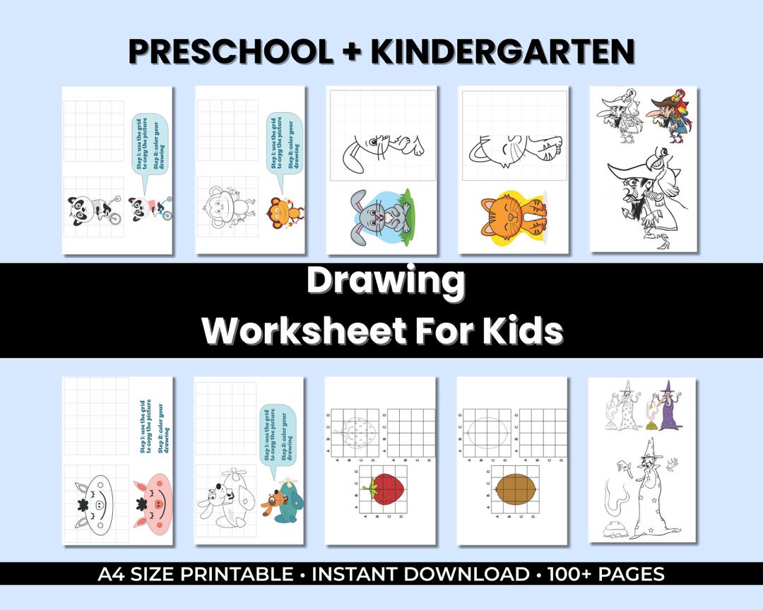 Cahier d'exercices de dessin pour enfants de 100 pages – Pratique ...