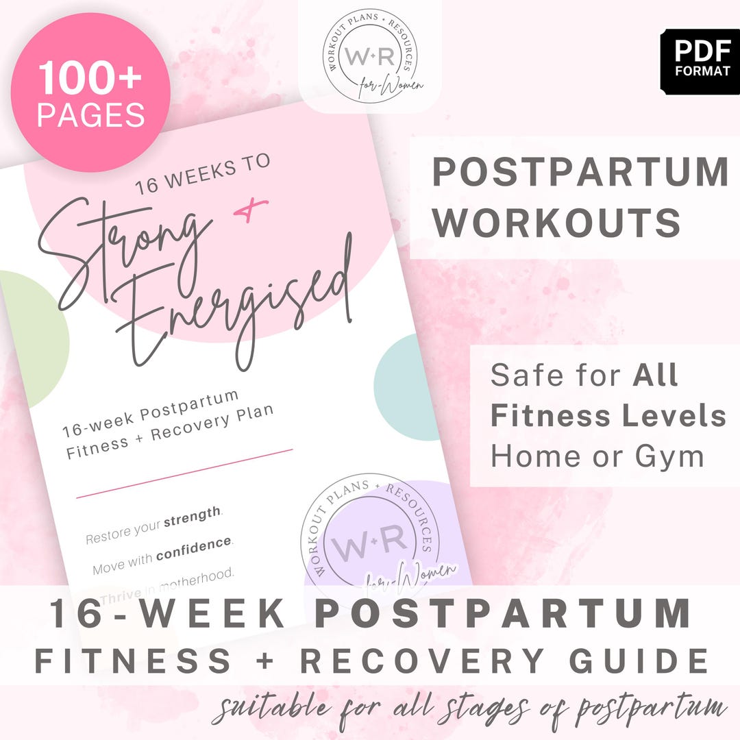 Postpartum Workout Program 16-weeks | Fitness & Recovery Guide ...
