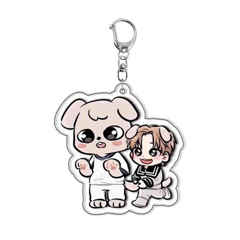 Layered Stray Kids Acrylic Keychain, Stray Kids Anime Cartoon Charm ...