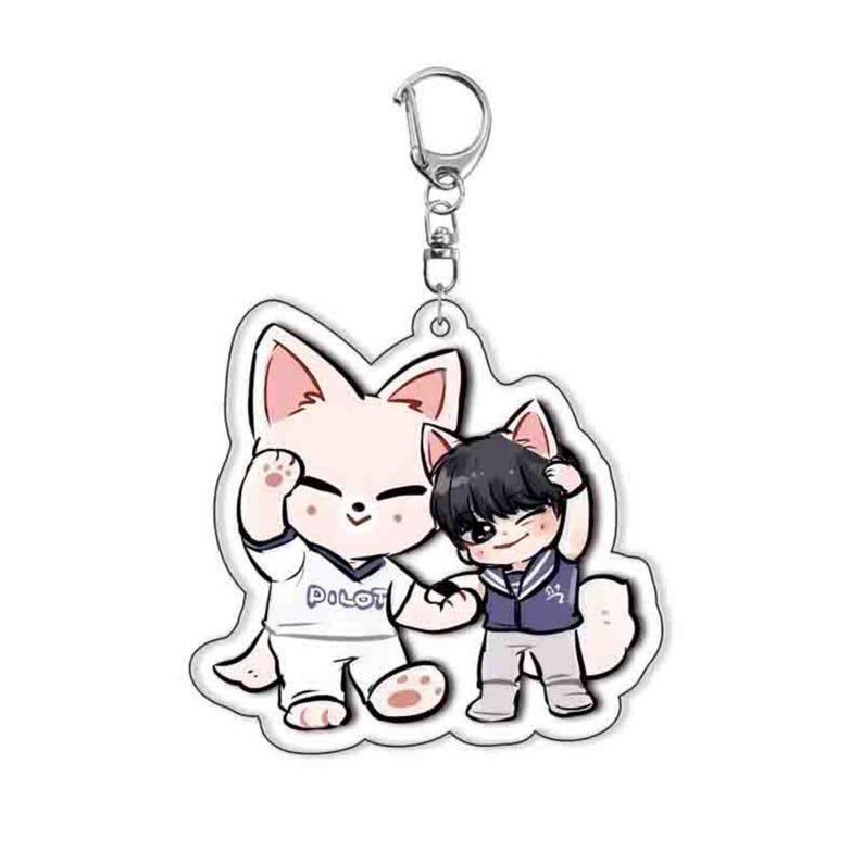Layered Stray Kids Acrylic Keychain, Stray Kids Anime Cartoon Charm ...